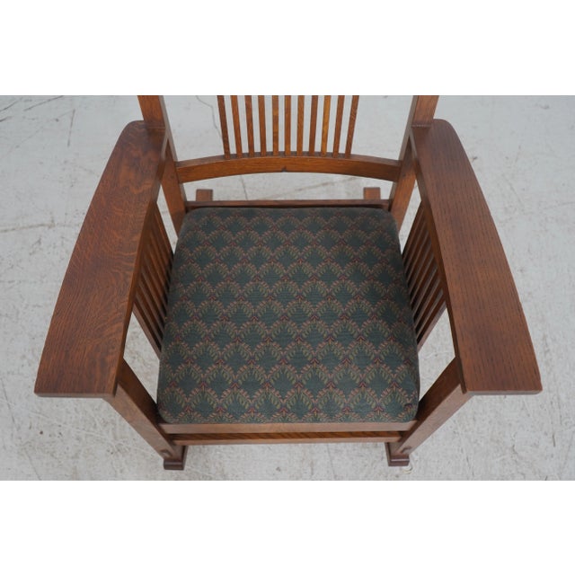 Stickley Prairie Style Mission Oak Rocker | Chairish