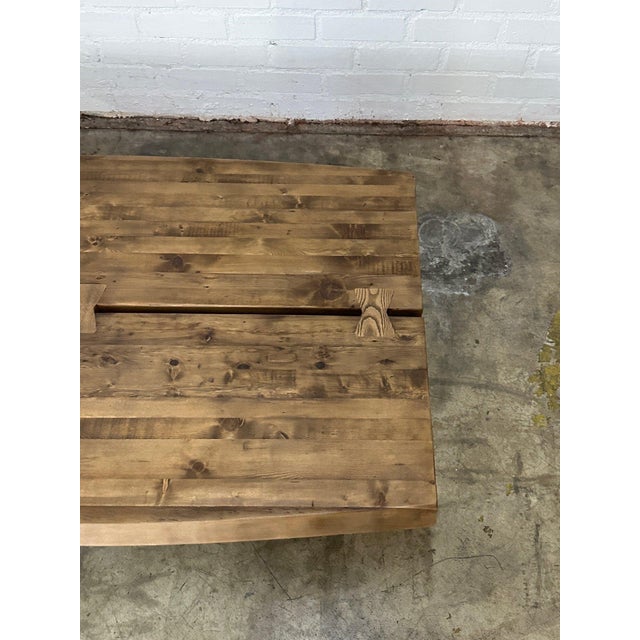 Ribbed Coffee Table in Reclaimed Oak | Chairish