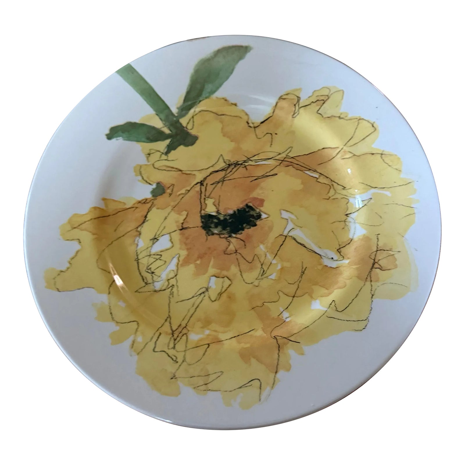 Vintage Yellow Poppy by Royal Stafford Dinner Plate | Chairish