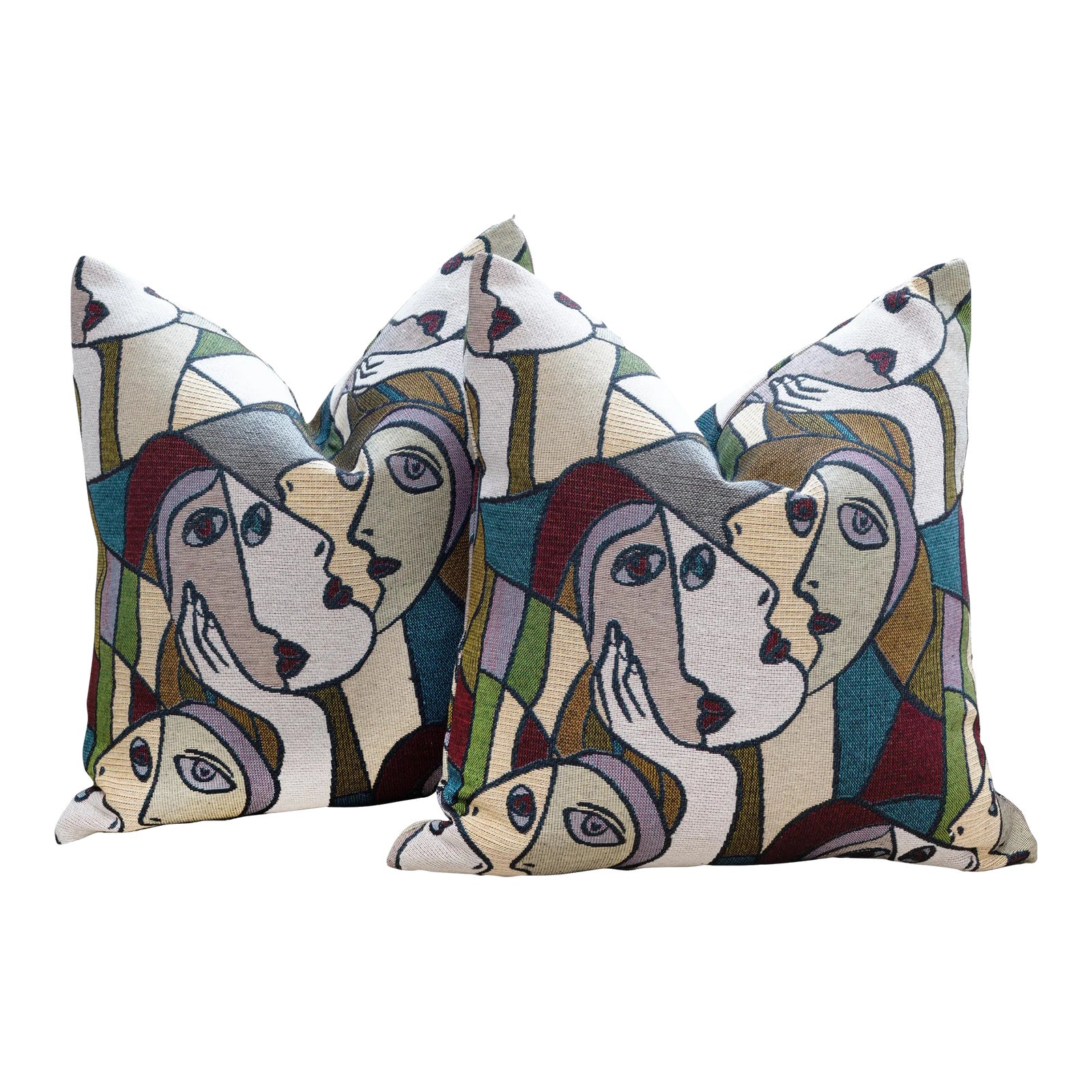 Picasso Inspired Throw Pillows by Nicholas Wolfe | Chairish