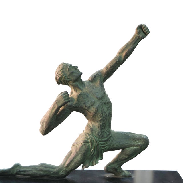 1920 French Iron Statue | Chairish