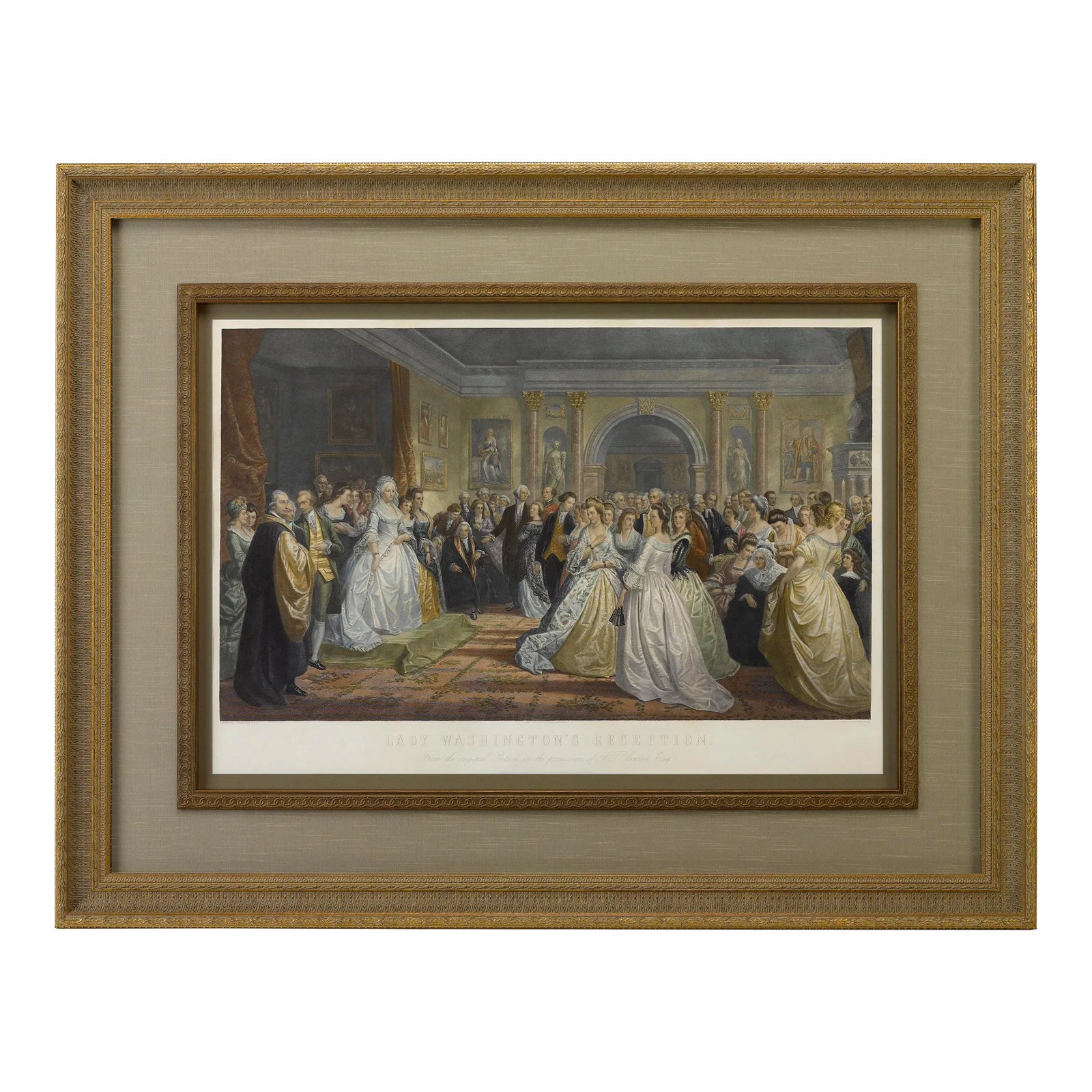"Lady Washington's Reception" After D. Huntington, Engraved by A. H ...