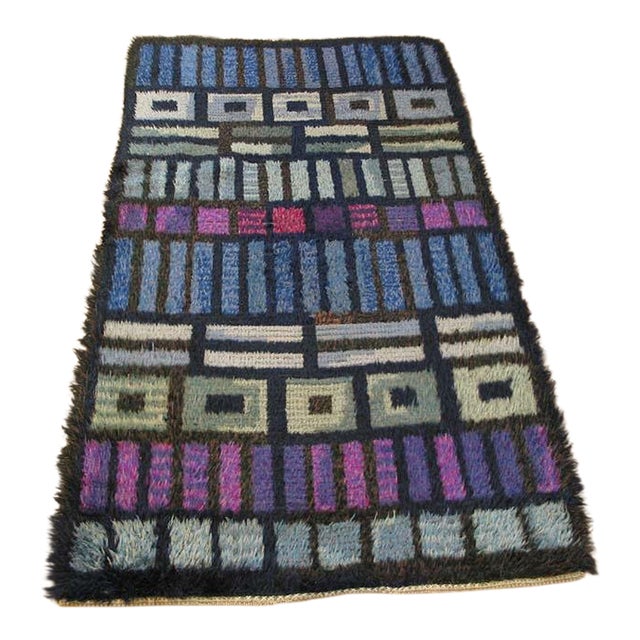 Mid 20th Century Swedish Rya Carpet ( 3'2" X 5'8" - 96 X 172 CM ...