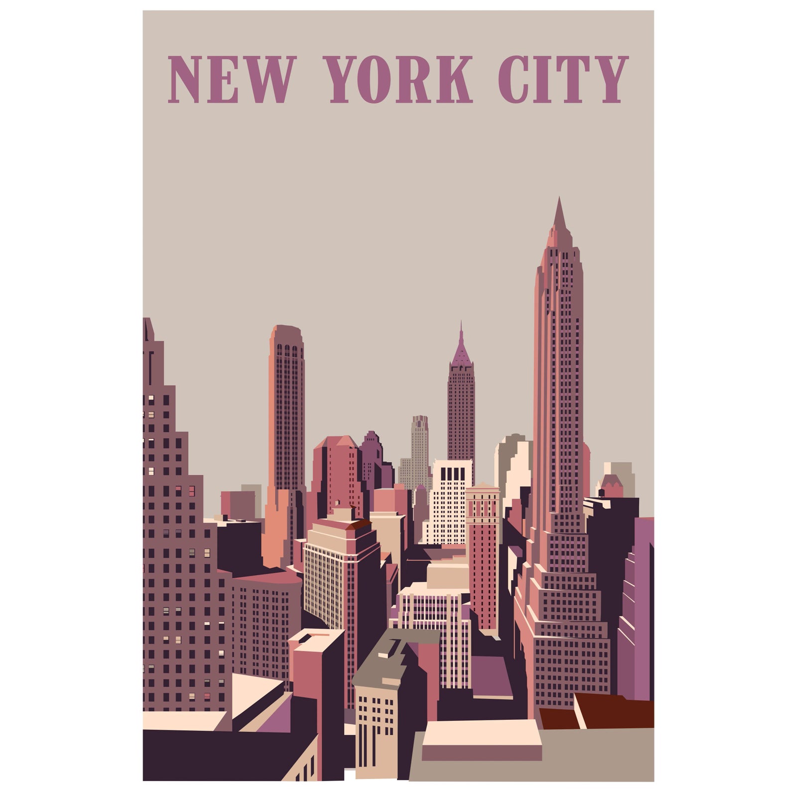 2019 Contemporary Travel Poster - Pascal Blanchet - New York City ...