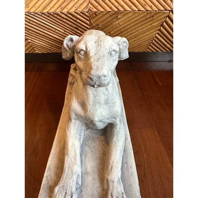 Vintage 1980’s Art Deco Revival Plaster Sculpture of Reclining Dog ...