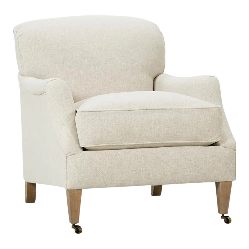 Alcott Chair, Cream Linen | Chairish