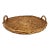 Vintage Woven Rattan Round Tray With Handles | Chairish
