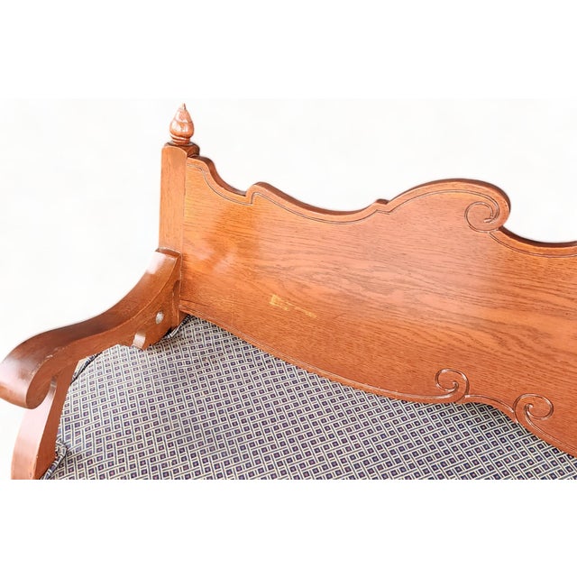 Vintage Solid Oak Colonial Style Lift Top Mudroom Hallway Bench Seat ...