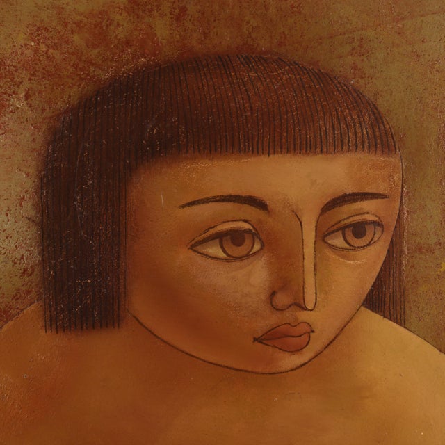 Mid 20th Century Flavio E. Cabral (American, 1916-1990) Seated Nude ...