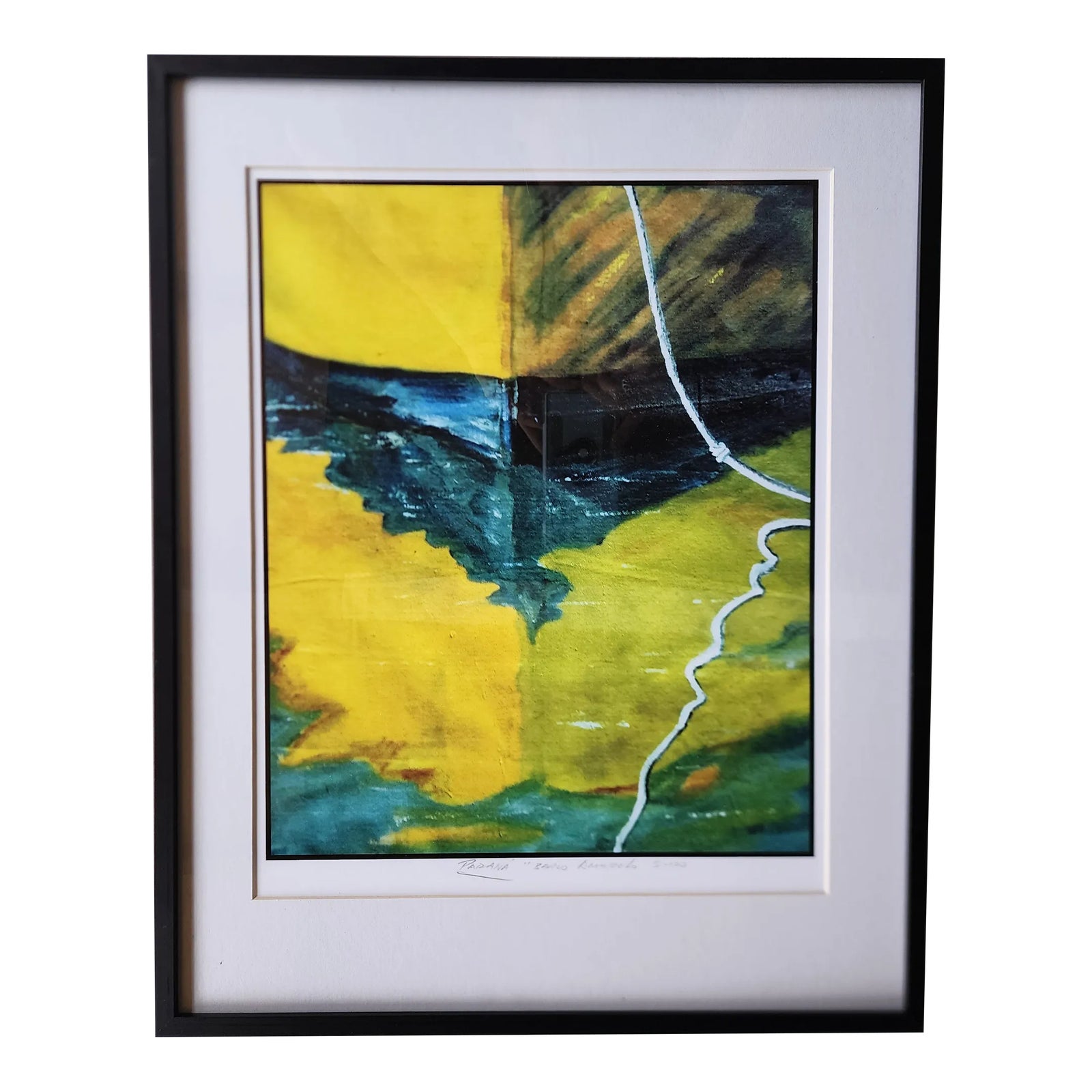 2013, Barco Amarelo - Yellow Boat Abstract Artist Signed Print by Tony ...