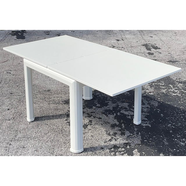 Vintage Boho Lacquered Extendable Game Table | Chairish