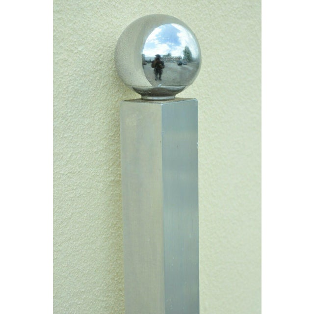 Mid Century Modern Aluminum Metal Queen Size Bed Headboard Finial Post ...