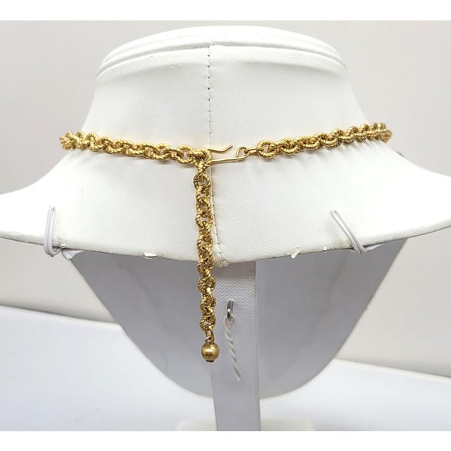 Vintage 1970s Signed Napier Modernist Goldtone Bumpy Texture Drops Bib ...