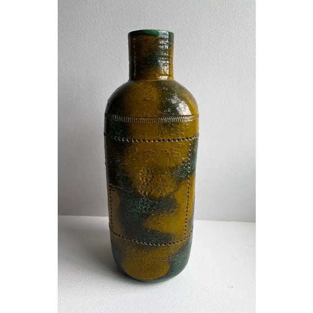Mid 20th Century Large Italian Raymor Bitossi Ceramic Vase | Chairish