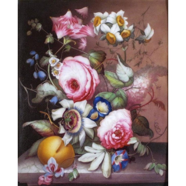 Grainger Worcester English Porcelain Botanical Painting | Chairish