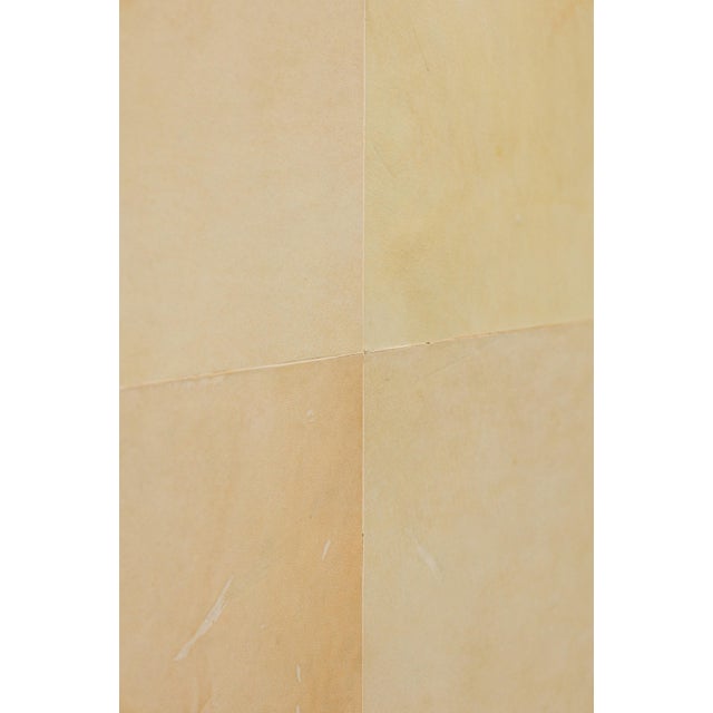 Mid-Century American Parchment Covered Upholstered Benches (Manner of ...