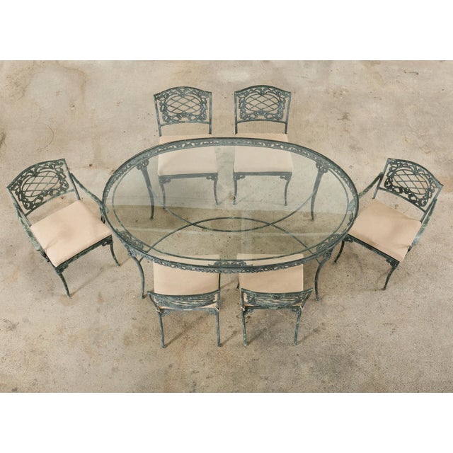 Brown Jordan Elegance Garden Dining Suite Verdigris Finish | Chairish