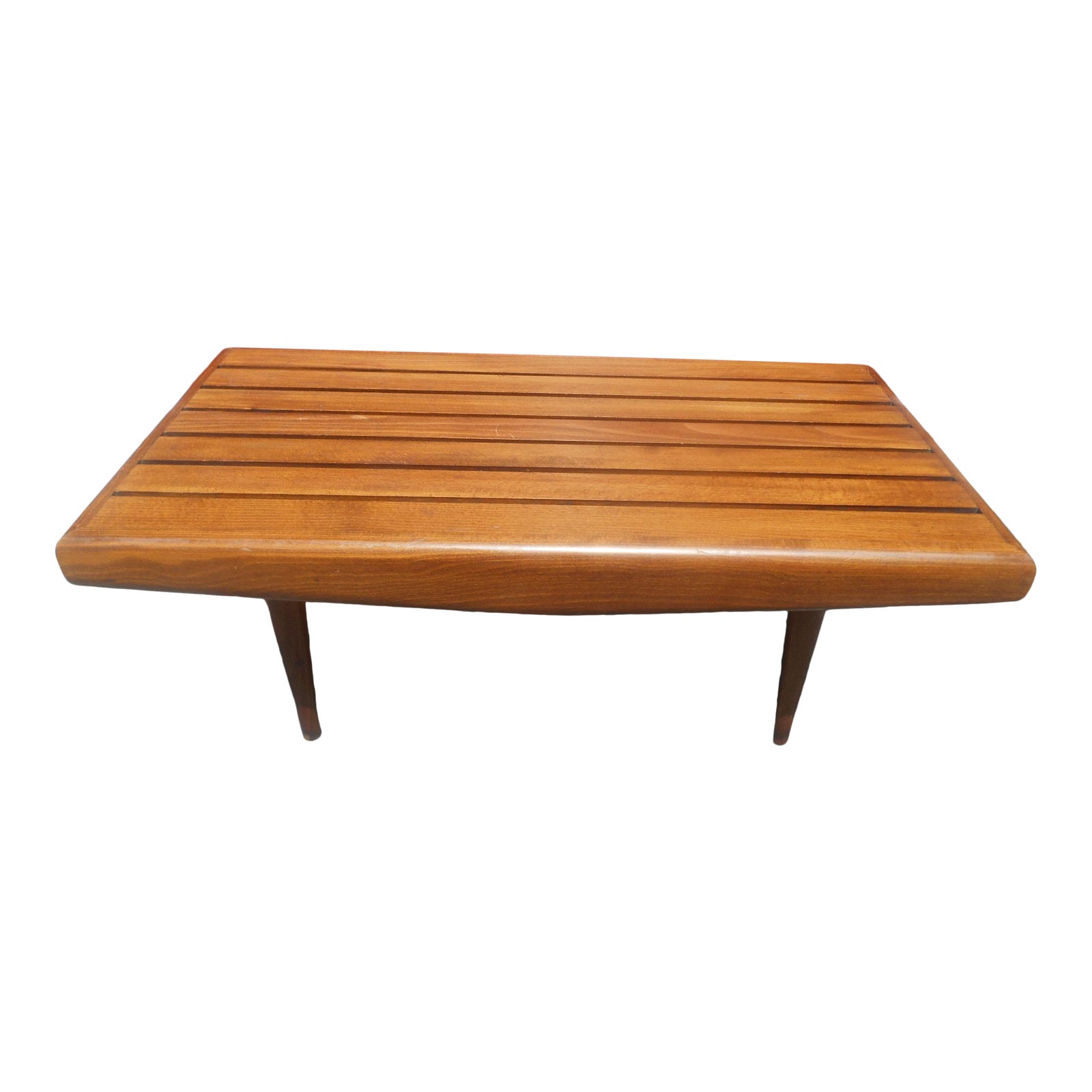 1960's Mid-Century Danish Modern Slat Table | Chairish