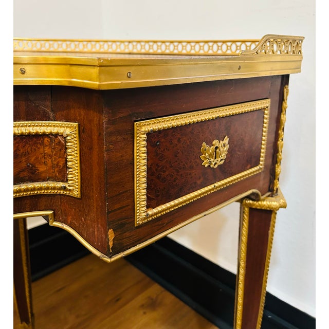 French Louis XVI Style Kingwood Demilune Desk | Chairish