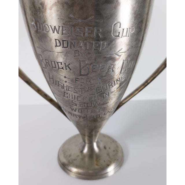 1911 Galveston County Texas Budweiser Cup Poultry Silverplate Trophy ...