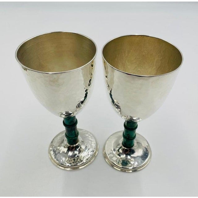 1980s Set of 10 Emilia Castillo Silver-Plated Goblets W/ Verdigris ...