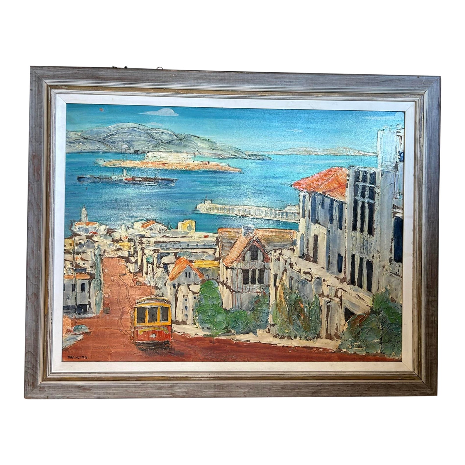 Vintage Robert Farrington San Francisco Painting Original Oil Masonite ...
