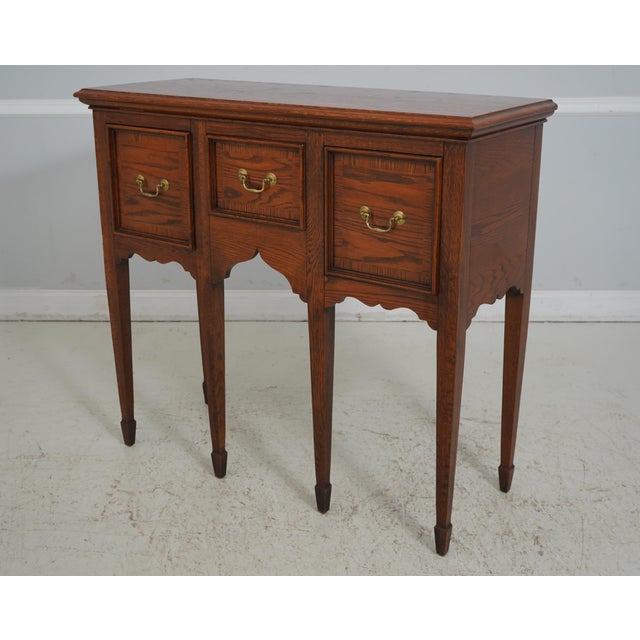 Oak 3 Drawer Small Sideboard or Huntboard | Chairish