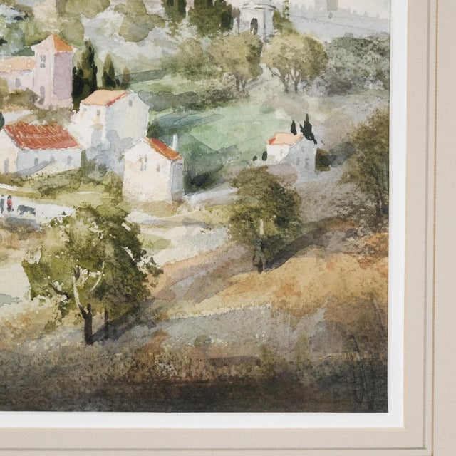 1993 Donald Allen Mosher "Obidos, Portugal" Hand Signed Wooden Framed ...