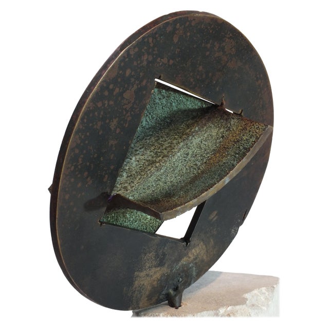 Tim Rawlins "Bell Stone" Cast Bronze Sculpture | Chairish