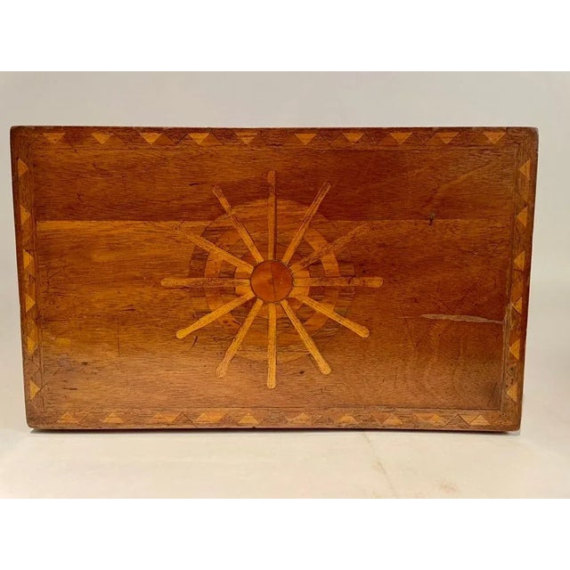 19th Century American Nautical Inlaid Box | Chairish