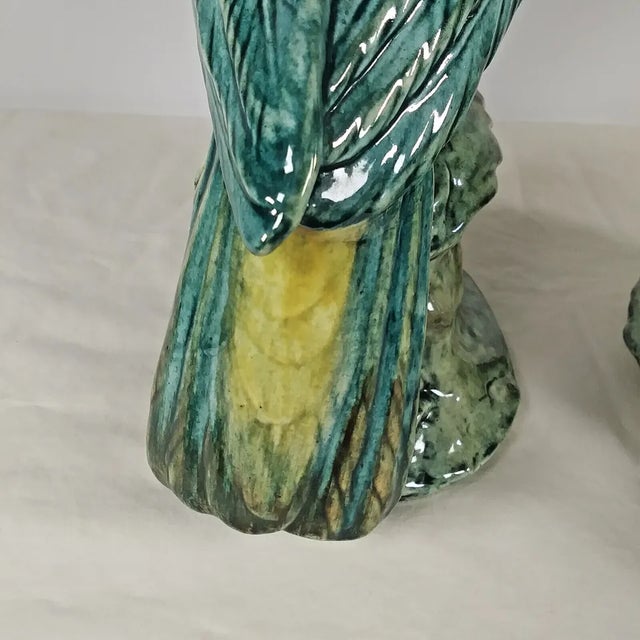 Vintage 1950s Stangle Pottery Birds Pair of Cockatoos No. 3584 | Chairish