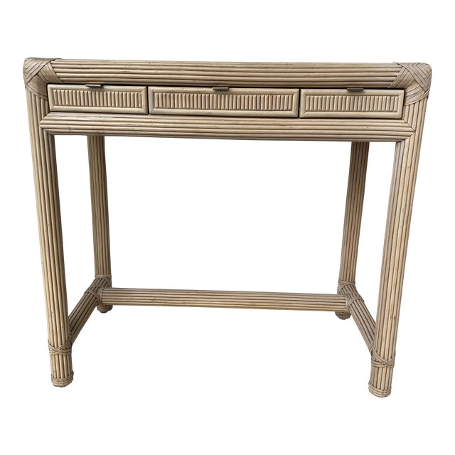 Vintage Coastal Writing Desk/Console | Chairish