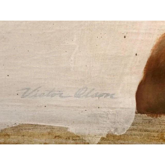 Signed Pulp Fiction Illustration Art Oil on Canvas of Golfers by Victor ...