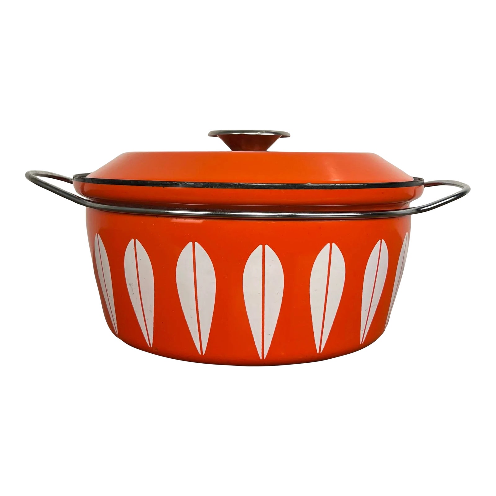 Catherine Holm Enamel “Lotus” Lidded Dutch Oven | Chairish