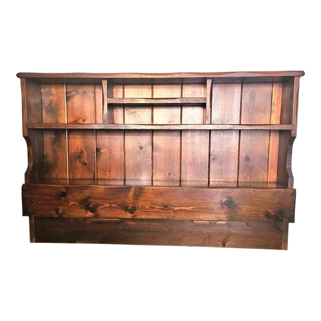 Late 19th Century Handmade English Waterfall Bookcase Shelf in Mahogany ...
