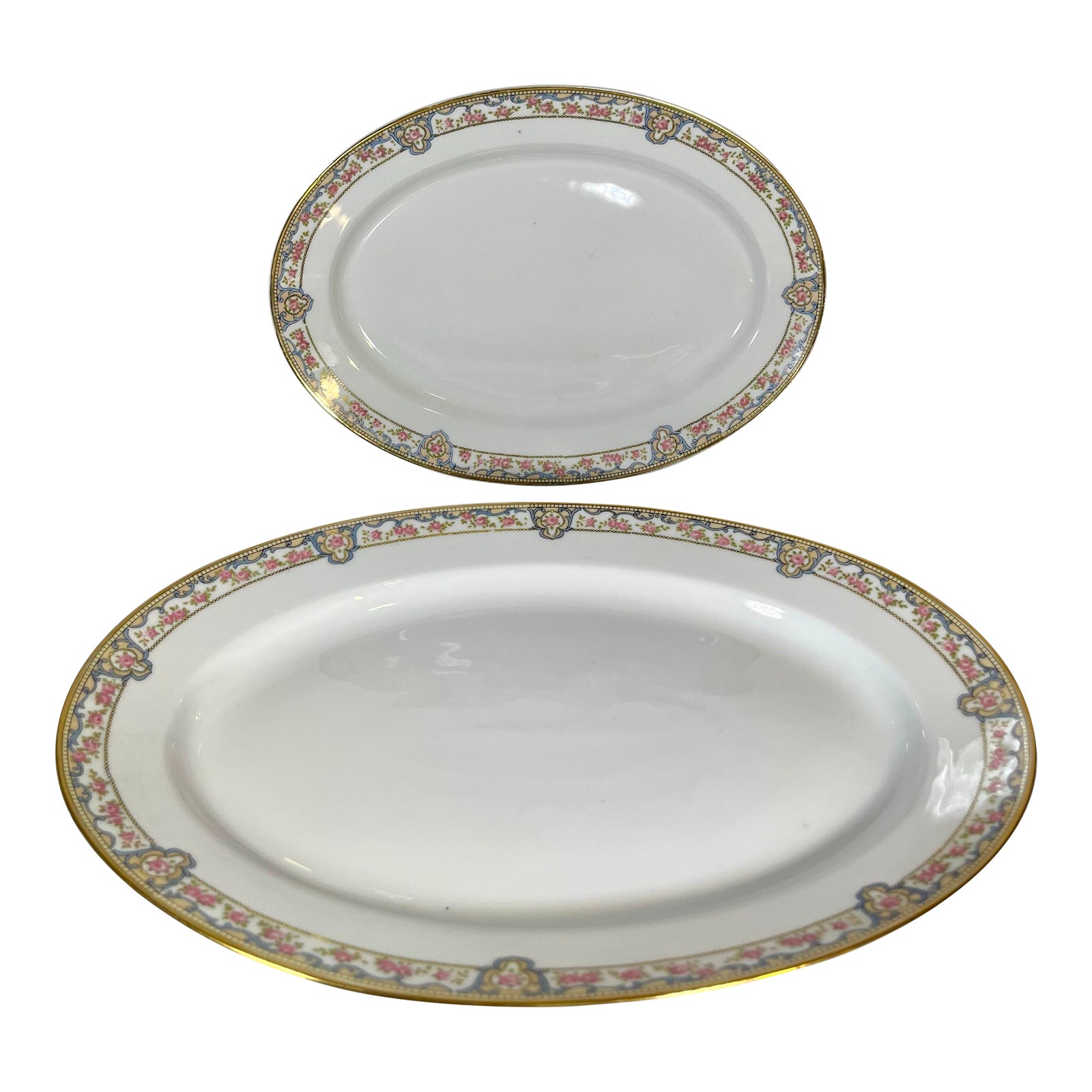 Early 20th Century Noritake Nippon Portland Oval Serving Platters- Set ...