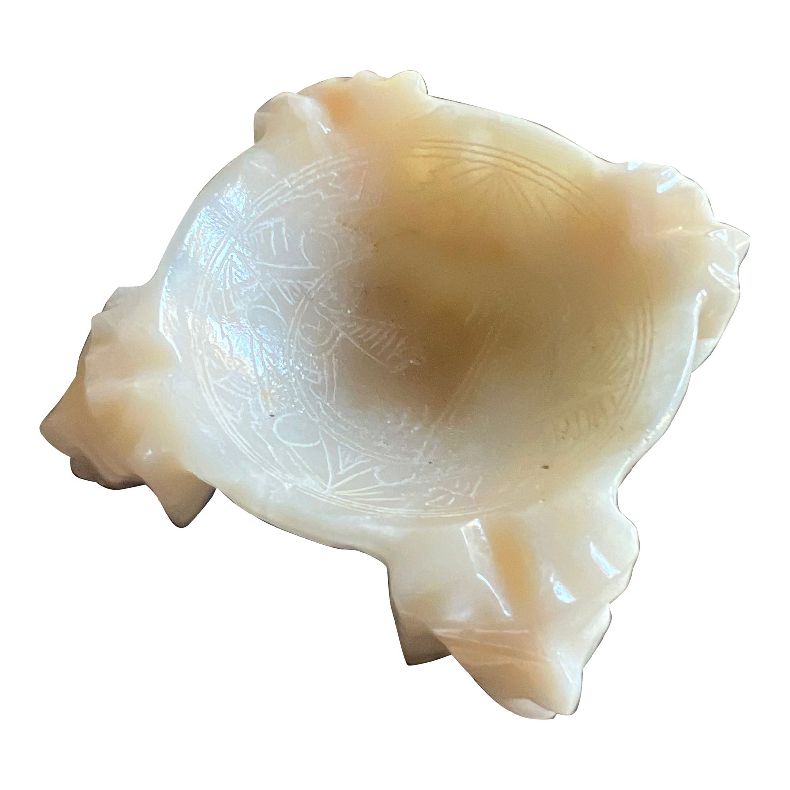 Vintage Onyx Carved Stone Incan Mayan Aztec Heads Faces Ashtray ...