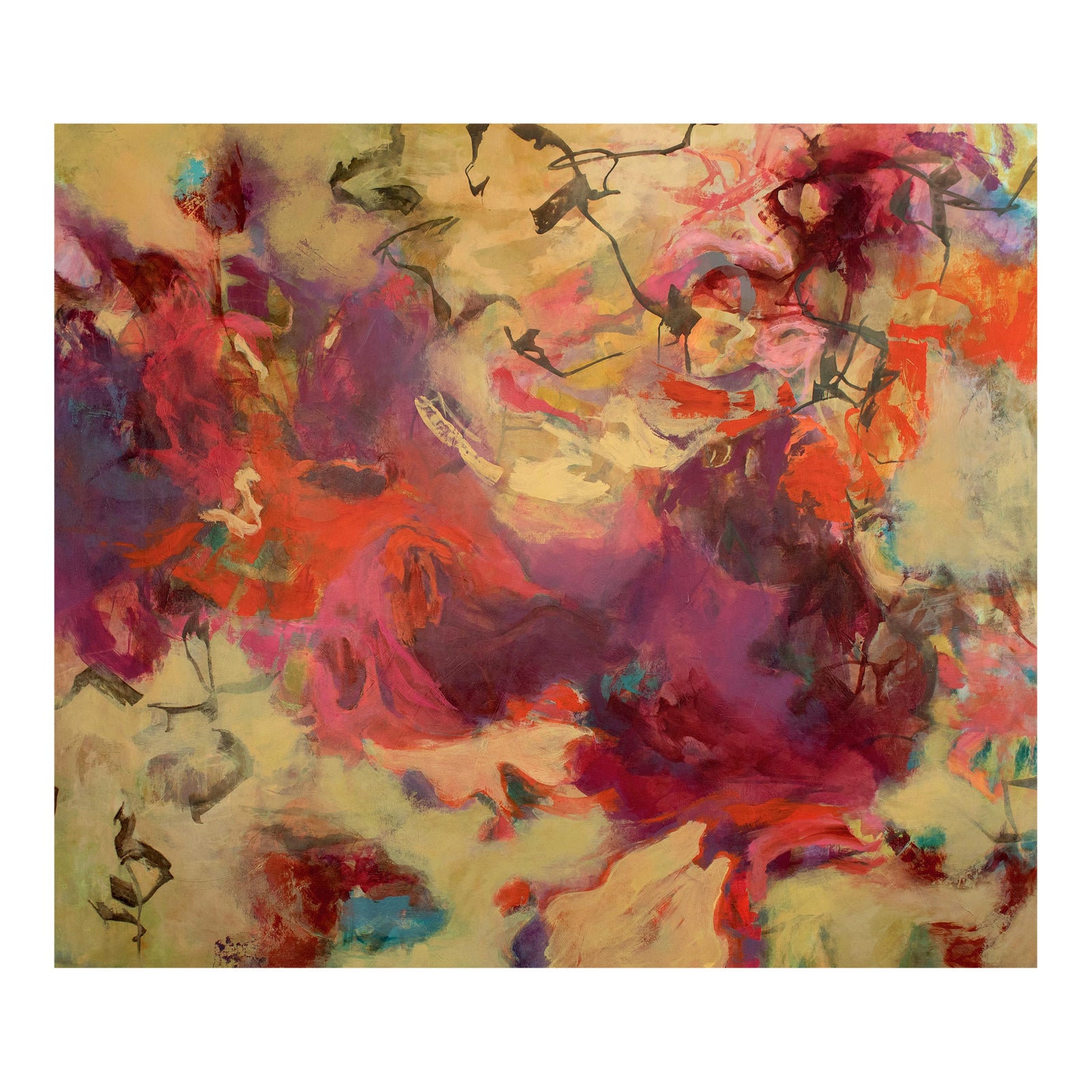 Large-Scale Original Abstract Oil Painting by Susan Foley | Chairish
