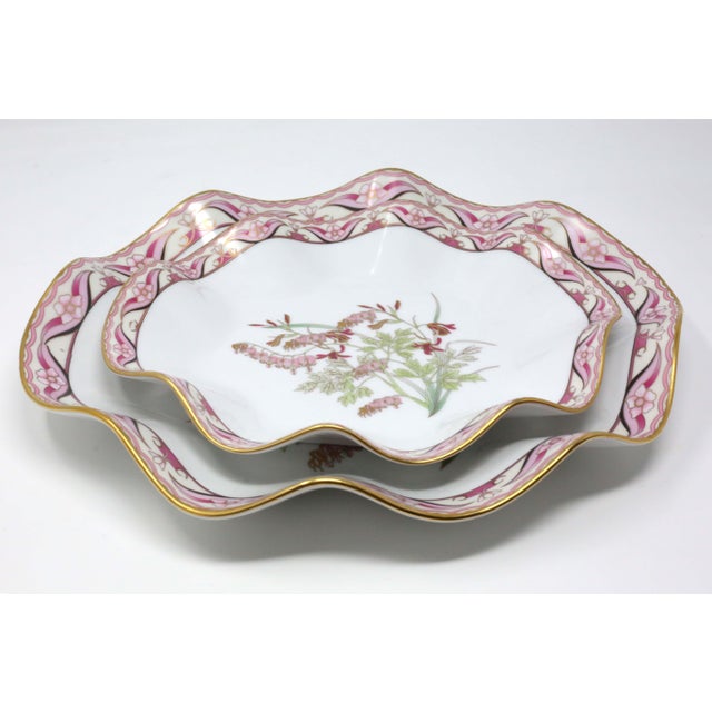 Vintage "Bleeding Hearts" Ruffled Plates - Set of 2 | Chairish