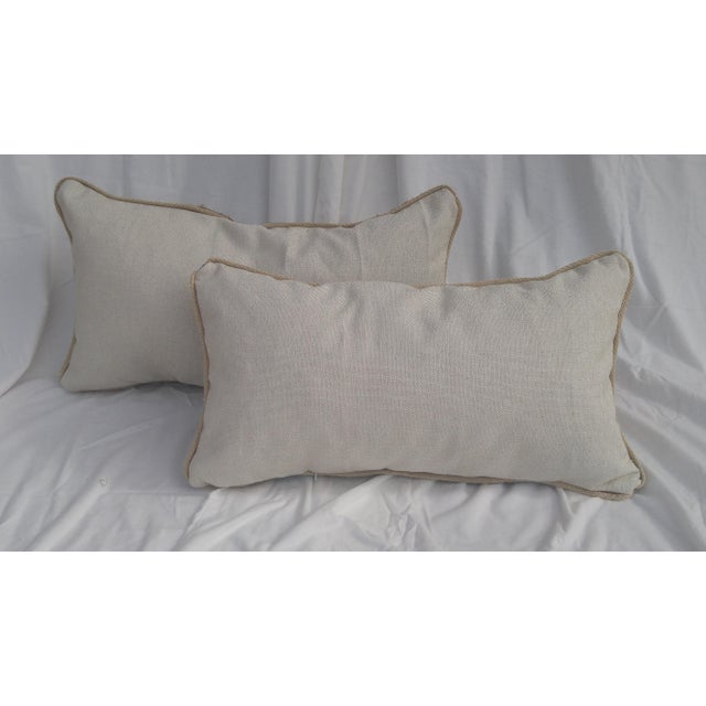 Contemporary Rectangle Pillows With Tribal Design - a Pair | Chairish
