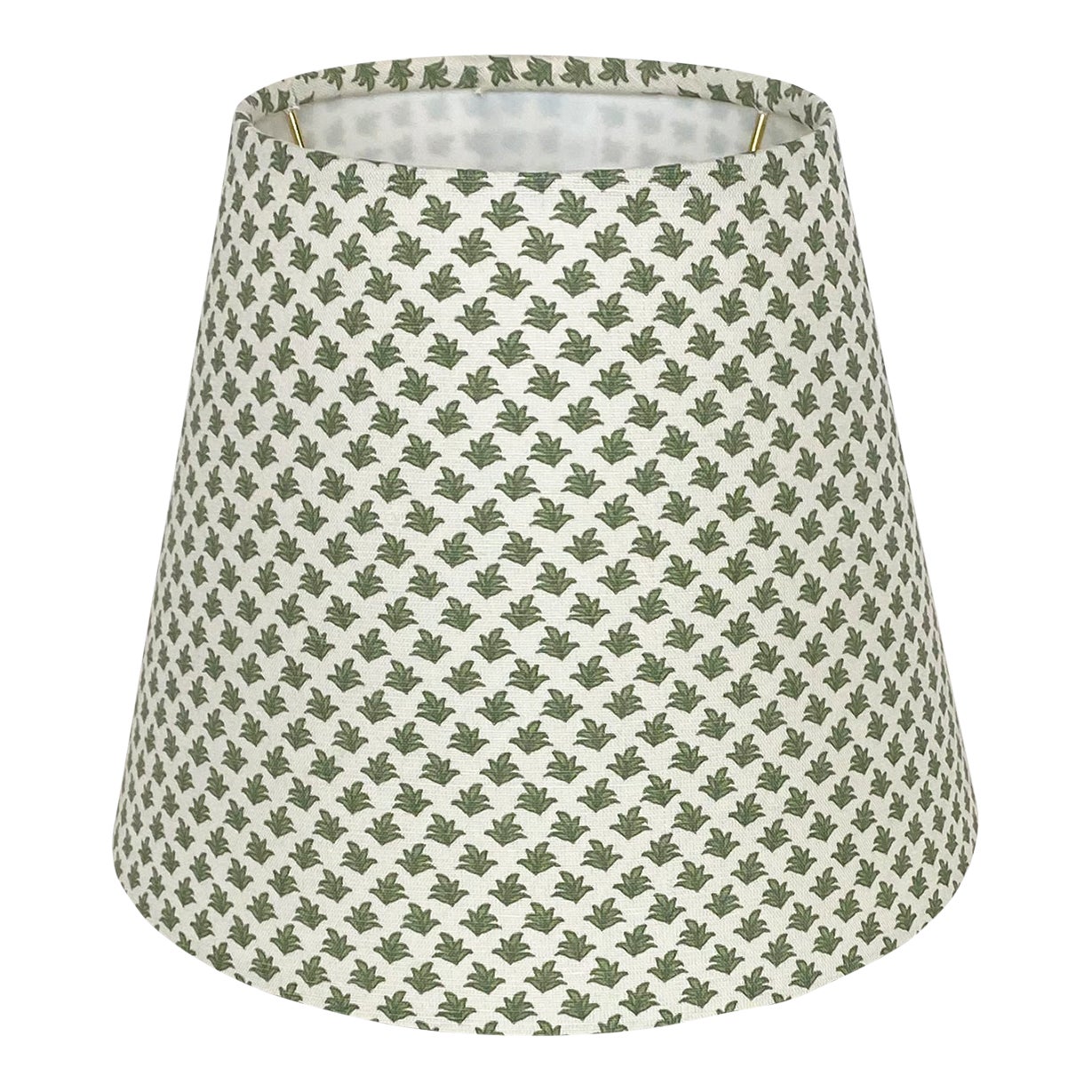Green Fern Patterned Lamp Shade, 9x14x10 | Chairish