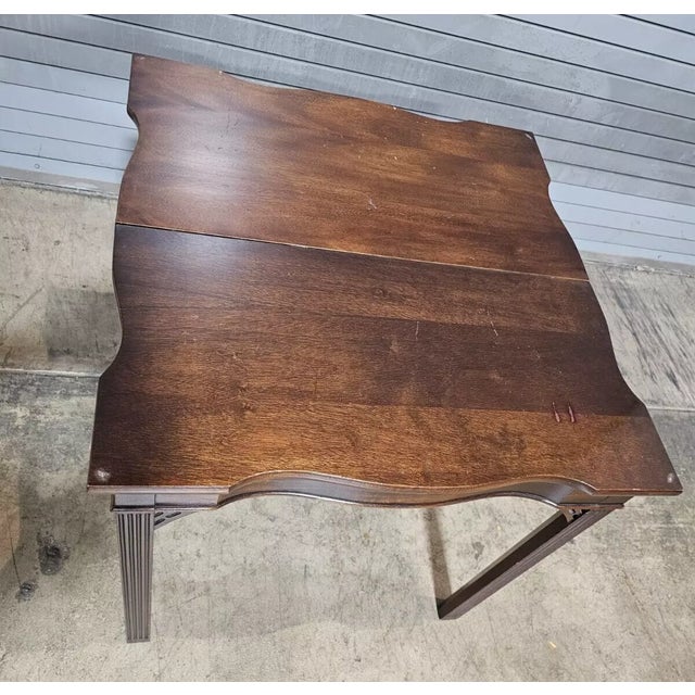 George II Style Mahogany Chinese Chippendale Game Table Gate Leg Table ...
