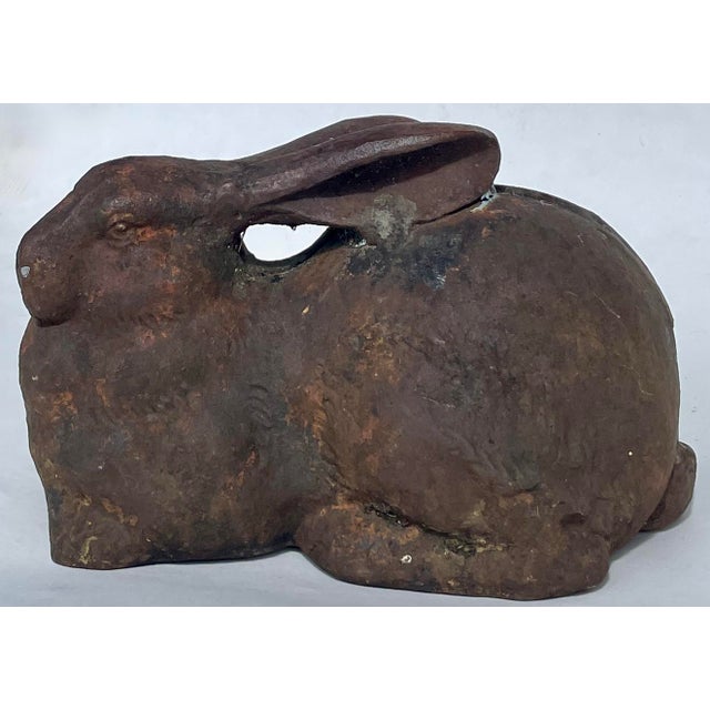 Cast Iron Garden Bunny Rabbit Circa 1900 | Chairish