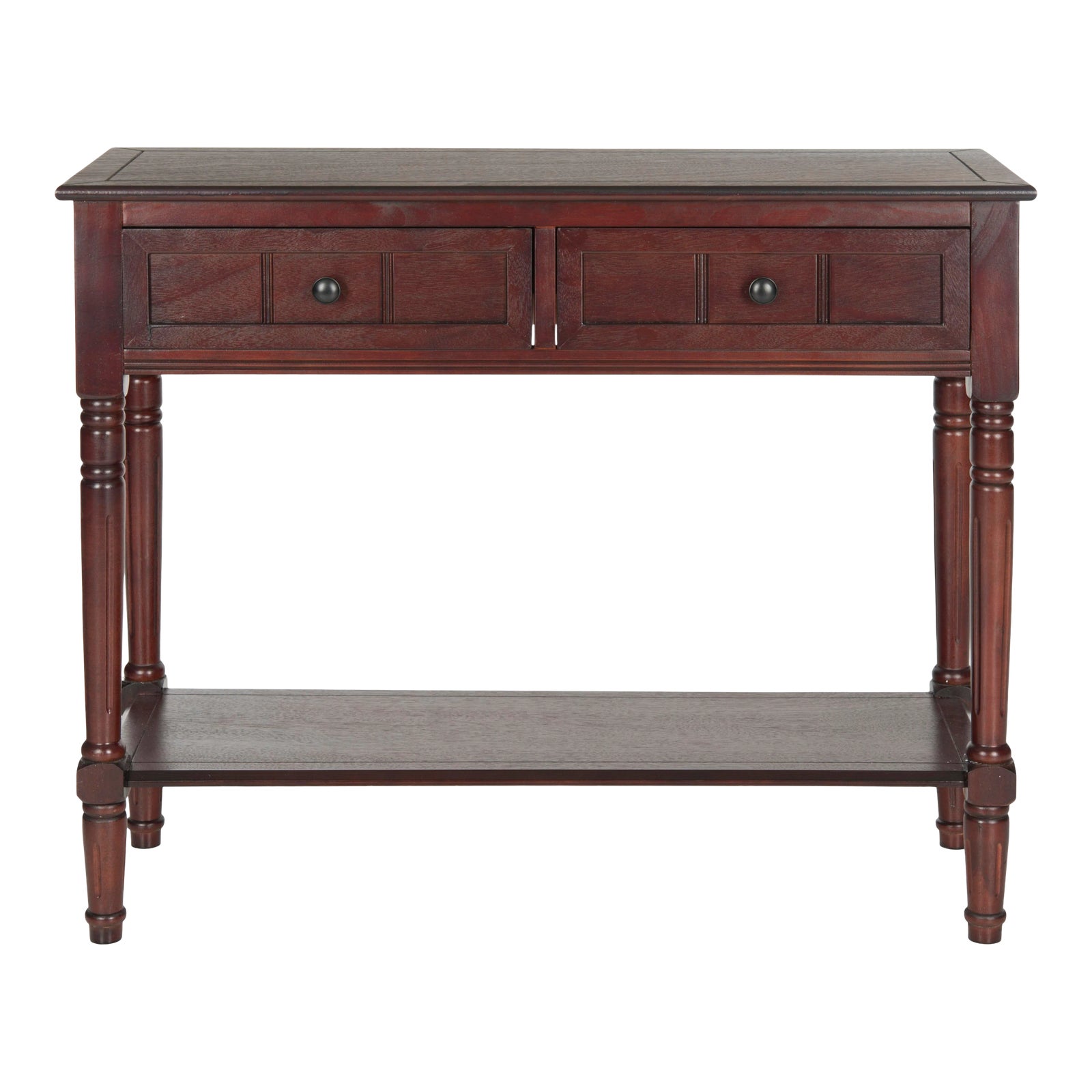 2 Drawer Console in Dark Cherry | Chairish