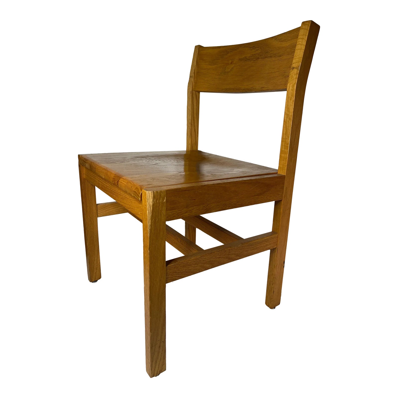 Mid Century Kernan Oak Library Chair | Chairish
