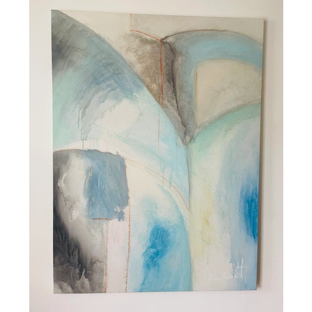 1970s Large Modern Abstract Art Painting Tw Stewart | Chairish
