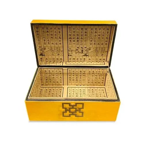 Asian Style Yellow Jewelry Boxes - Set of 3 | Chairish