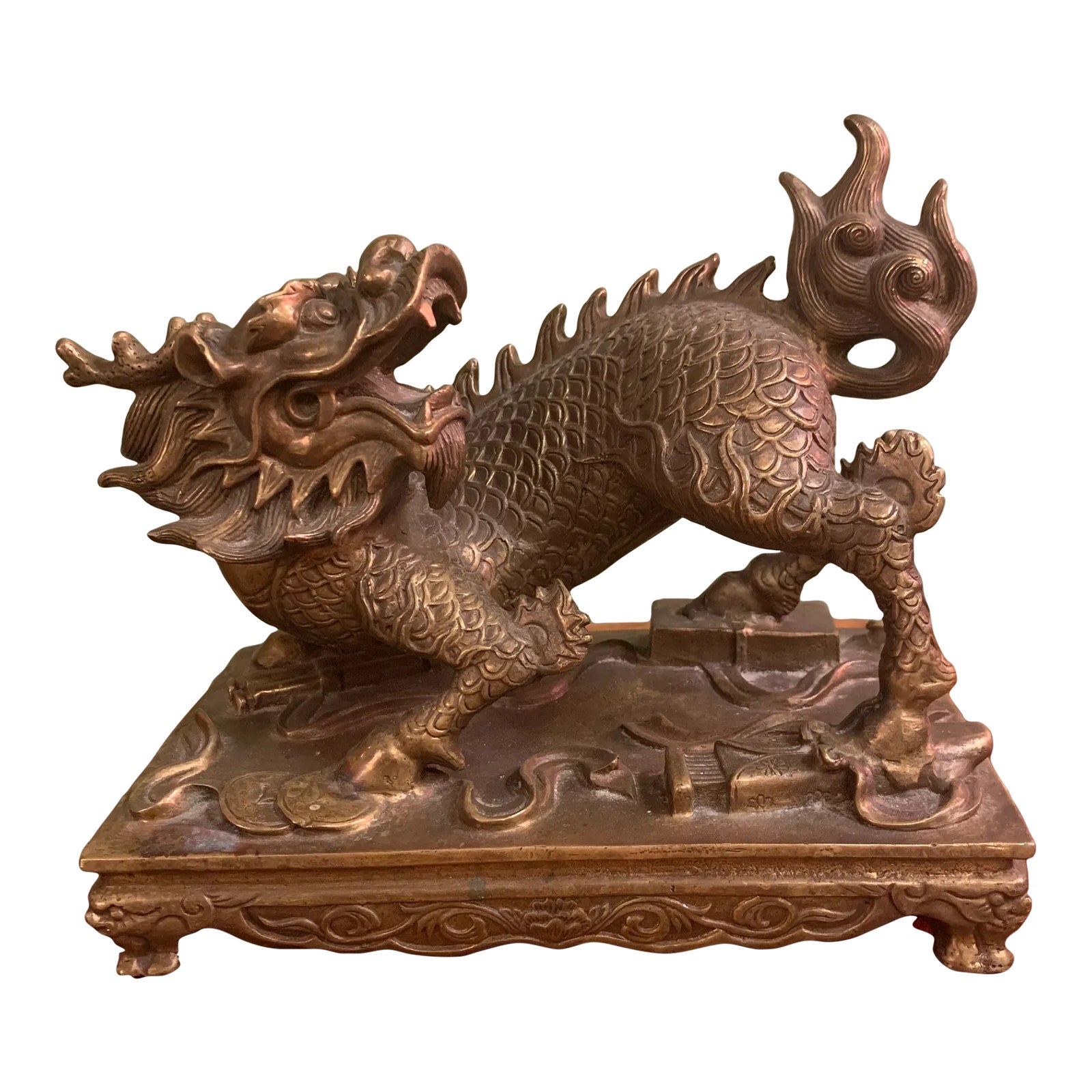 Early 20th Century Antique Chinese Foo Dog - Mythical Chinese Lion ...
