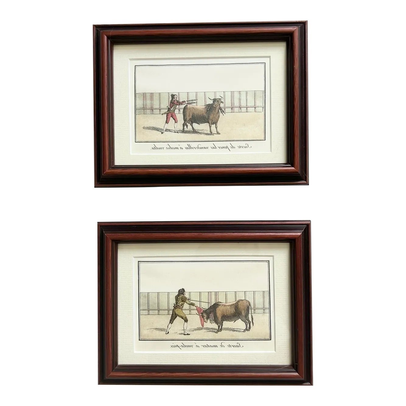 Pair of Framed Spanish Matador Prints | Chairish