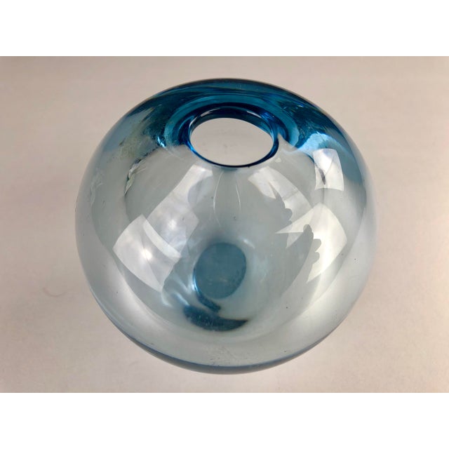 1958 Per Lütken for Holmegaard Danish Handblown Glass Vase | Chairish